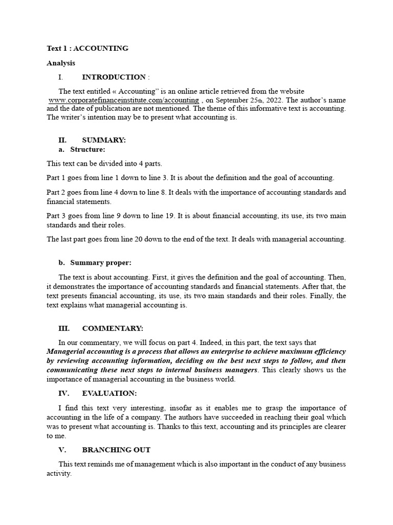 Accounting Analysis | PDF