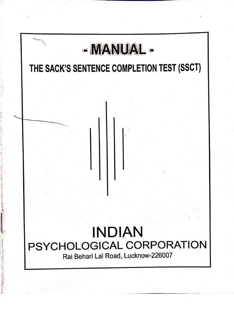 11 - SSCT Manual - 20190918120657 | PDF