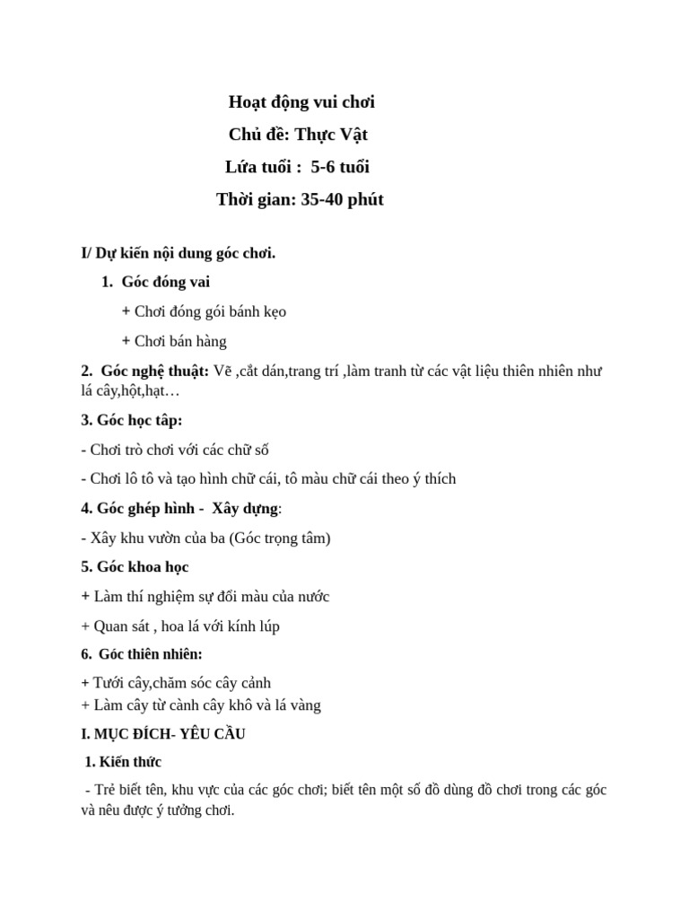 Ho T Đ NG Vui Chơi Lá | PDF