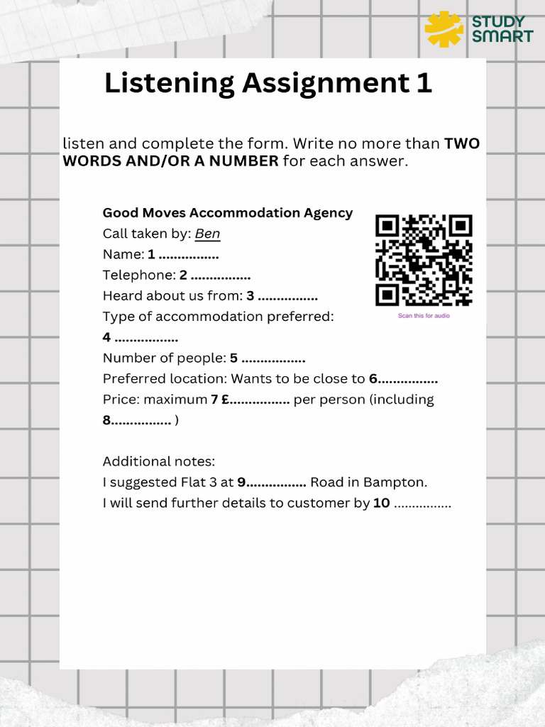 Listening Assignment 1 PDF | PDF