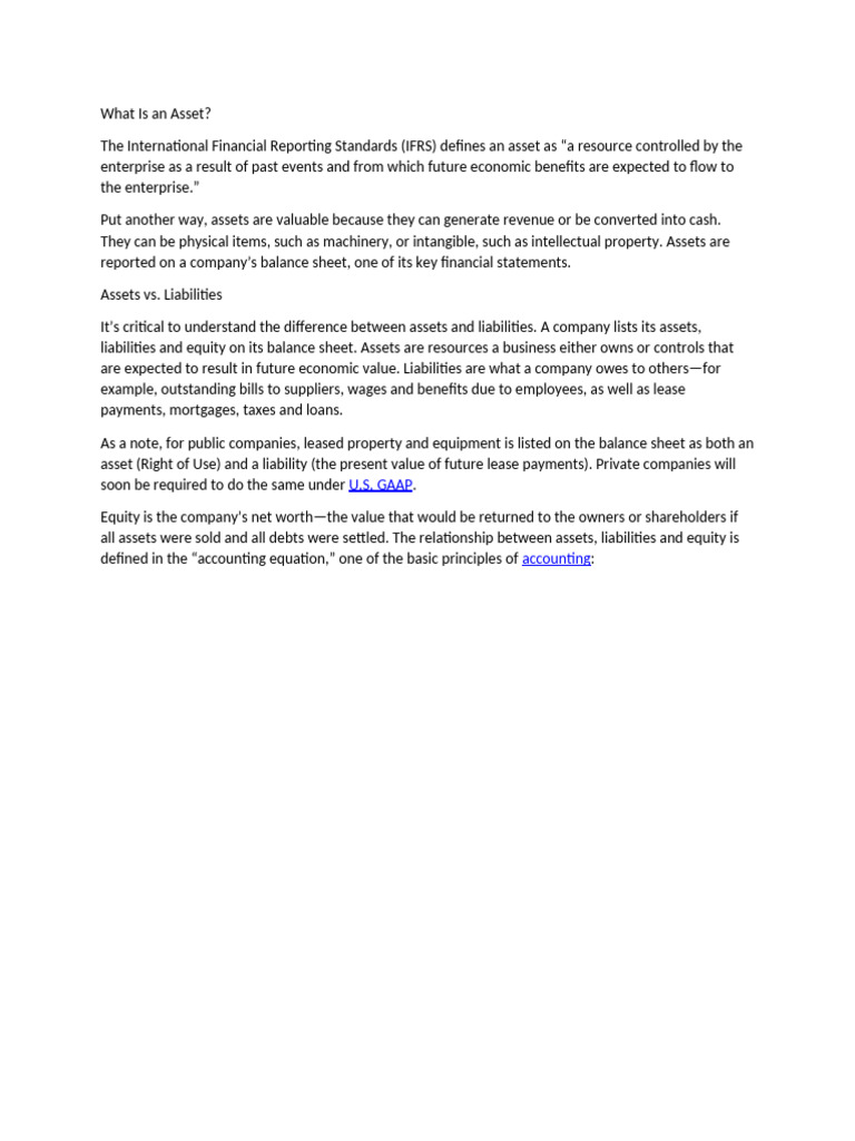 What Is an Asset | PDF