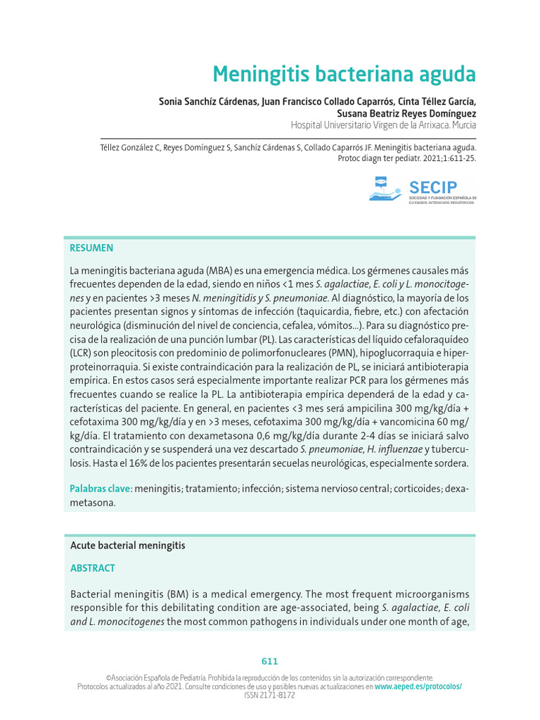 Meningitis Bacteriana | PDF | Meningitis | Bacterias Gram-negativo