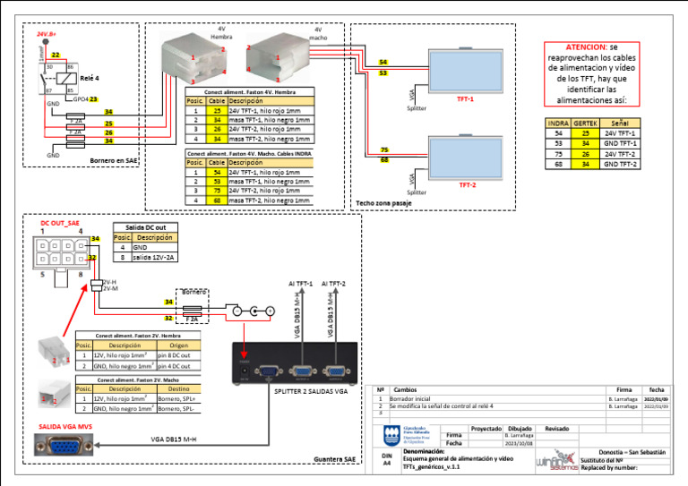 Esquema alimentación 2 monitores_genericos_v1.1 | PDF