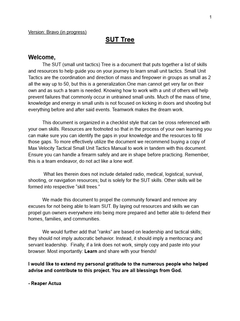 Small Unit Tactics Skills Guide | PDF | Military Intelligence ...