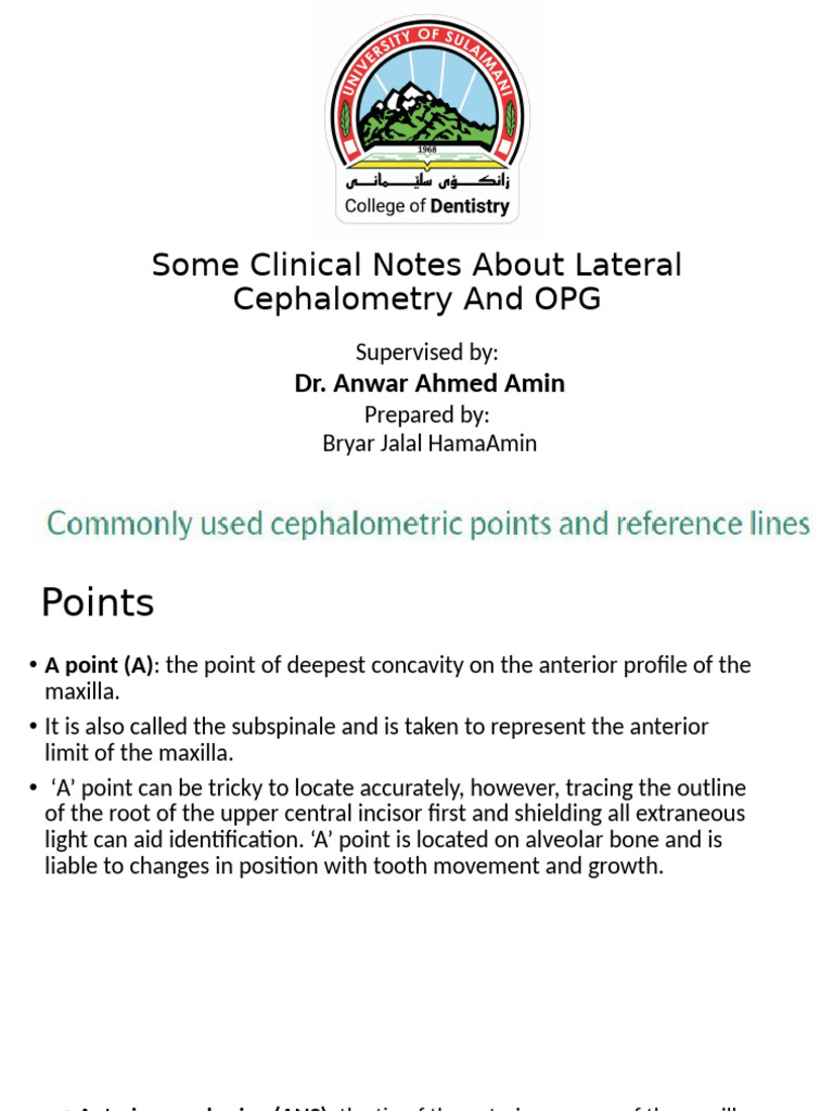 Some Clinical Notes About Lateral Cephalometry and OPG | PDF ...