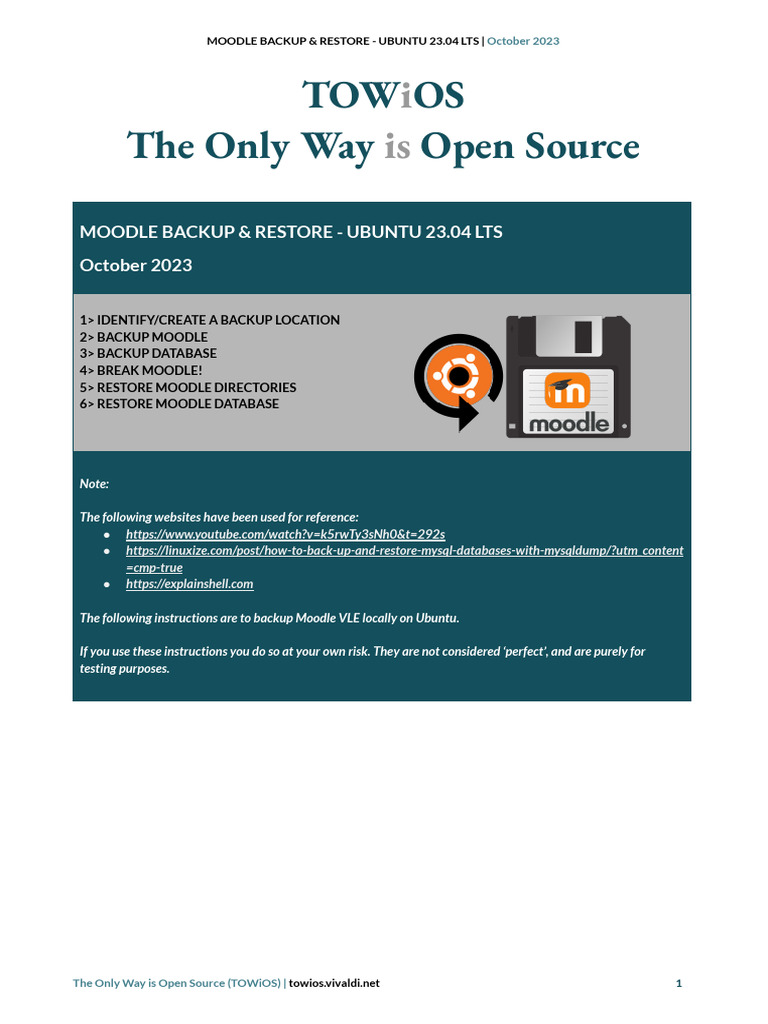 V02-Backup Restore Moodle Ubuntu | PDF | World Wide Web | Internet & Web