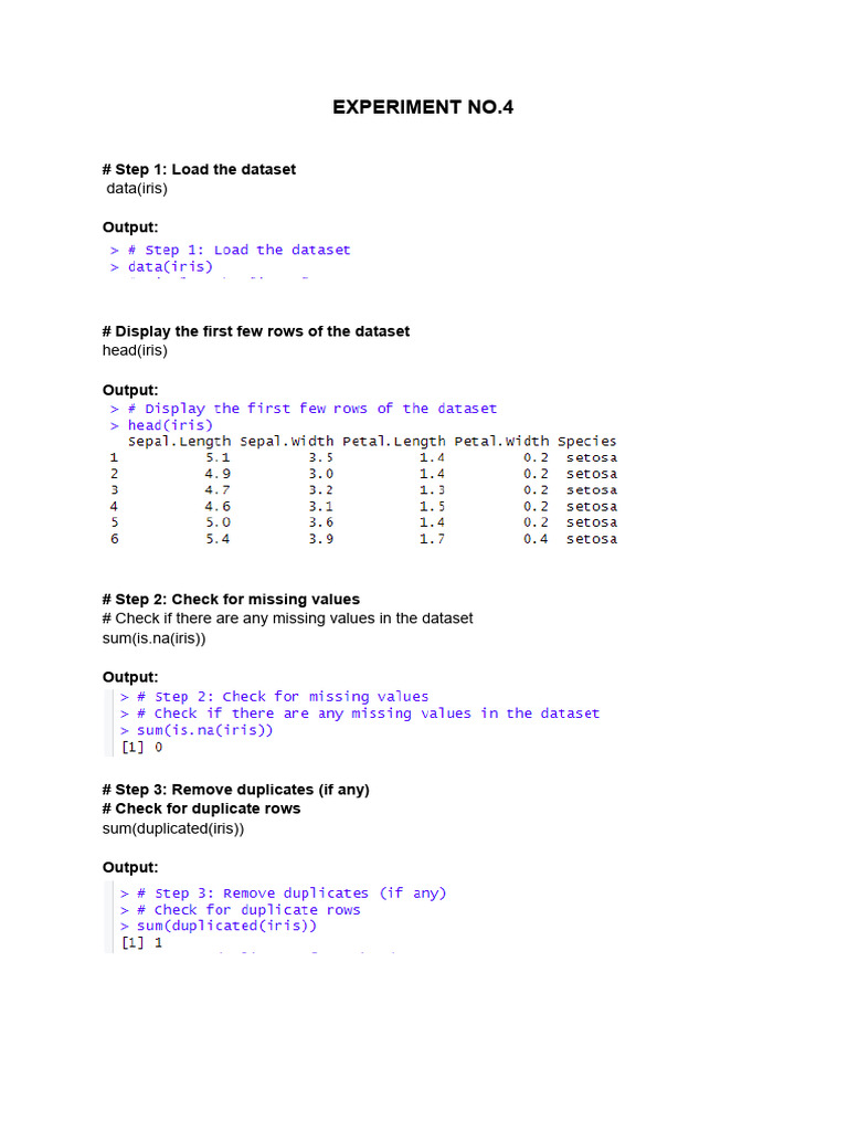 Experiment No 4 R Pdf 