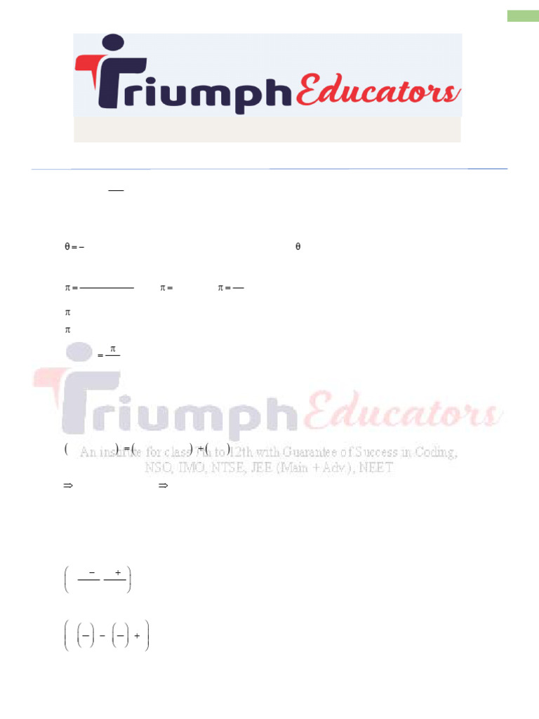 Important Formulas Trigonometry Pdf Circle Teaching Mathematics