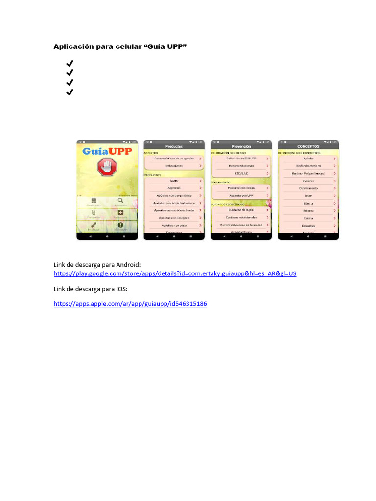 Aplicación para Celular Guía UPP | PDF