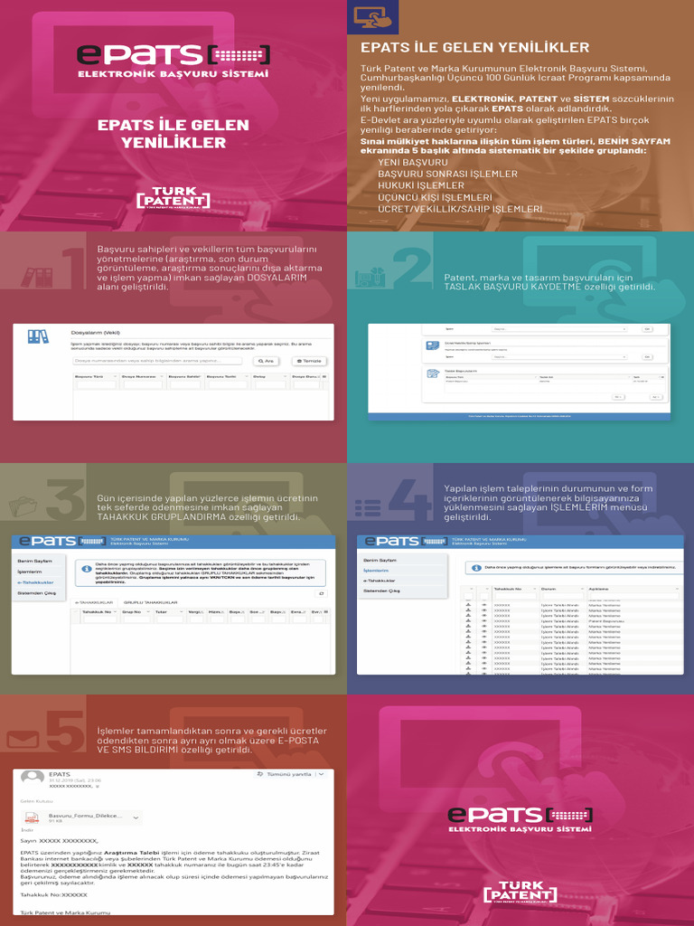EPATS YENİLİKLER BROŞÜR (Ocak 2020) | PDF