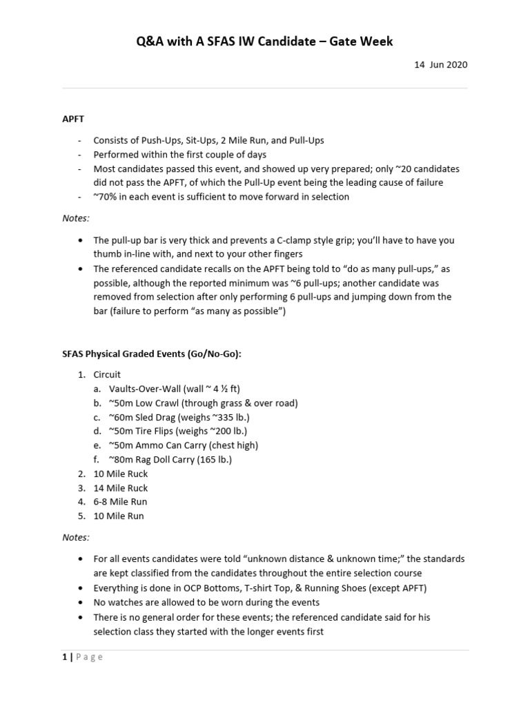 QA With SFAS IW Candidate - 14 Jul 2020 | PDF