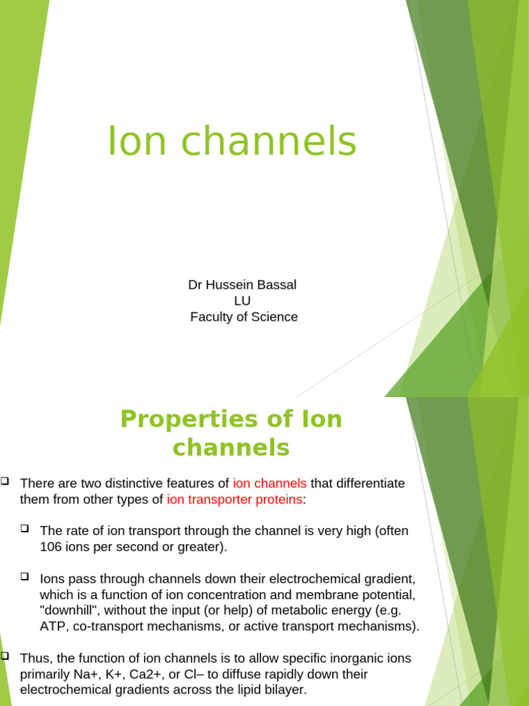 Cell Transport ch.3 part 2-1 | PDF | Ion Channel | Action Potential
