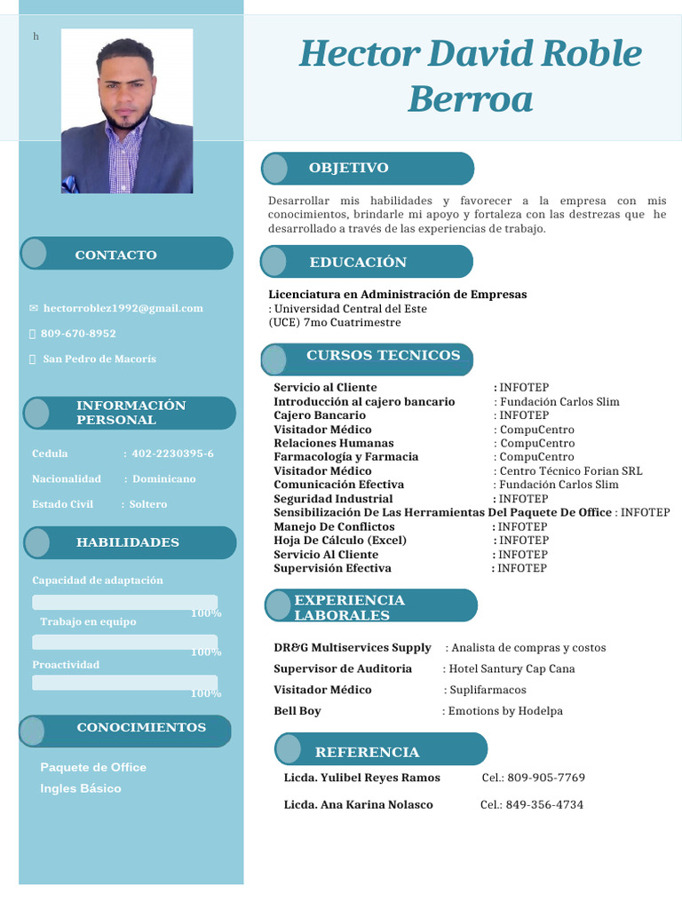 CV Hector David Roble Berroa | PDF