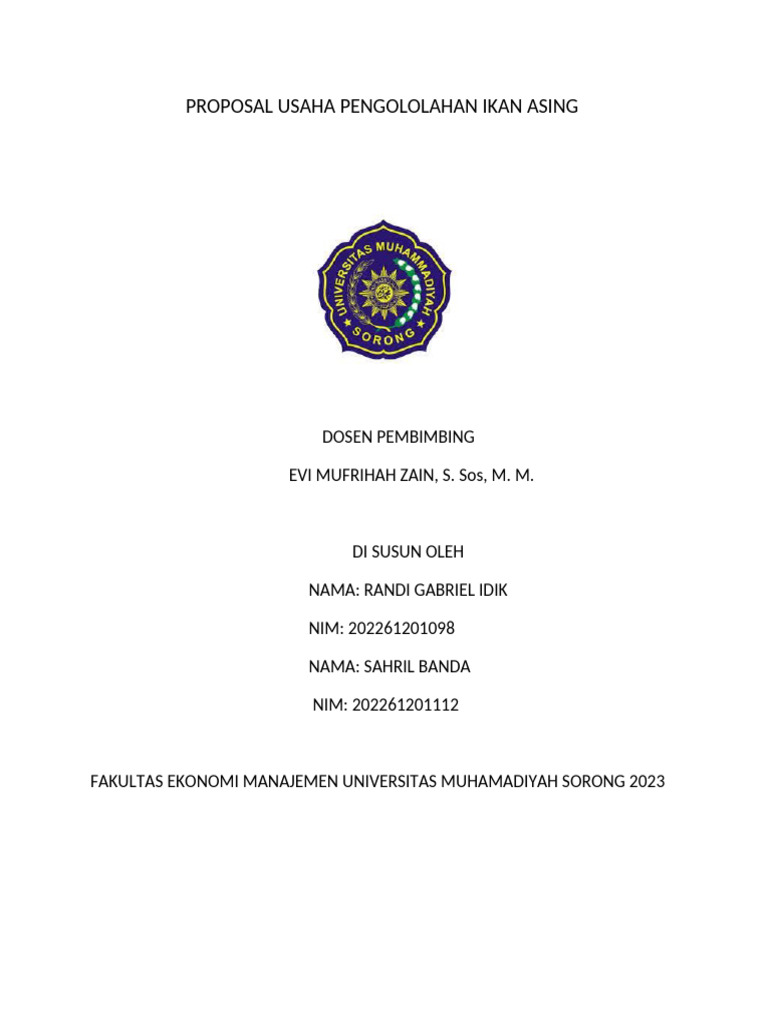Tugas Proposal IDE BISNIS | PDF