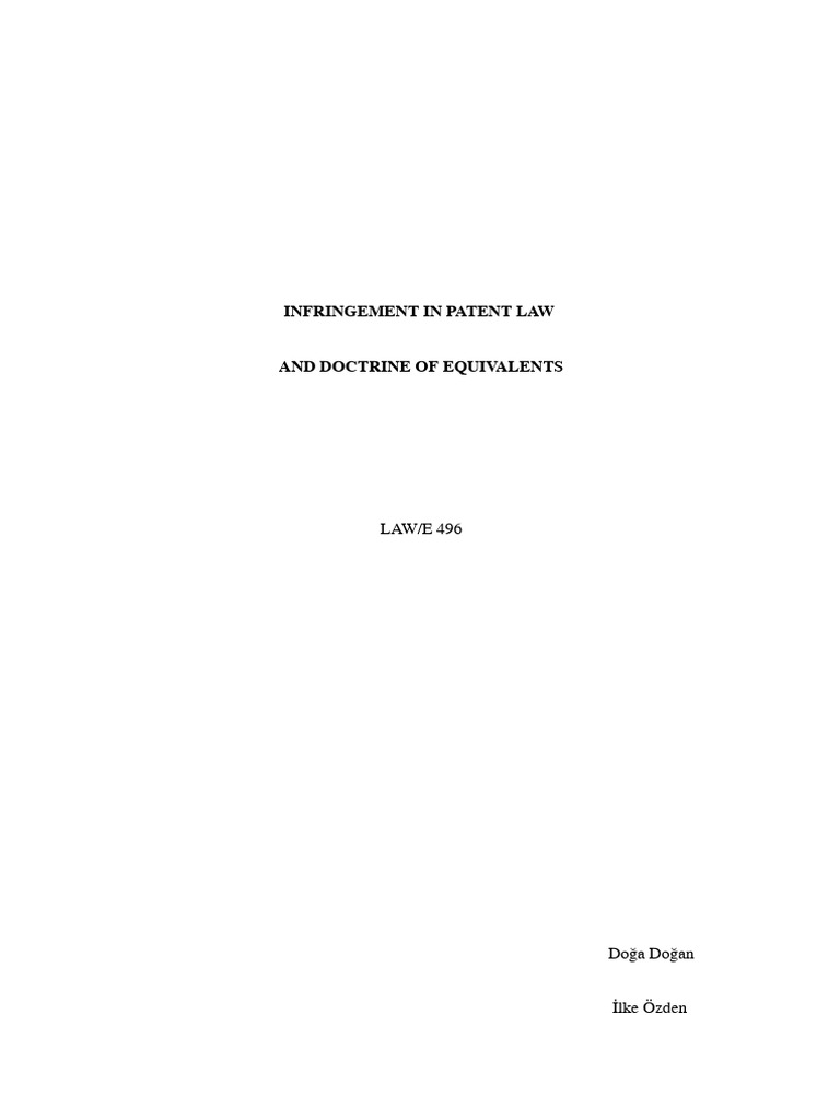 Patent Infringement and Equivalents Explained | PDF | Patent Claim ...