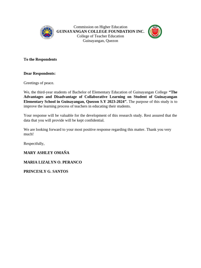 Questionnaire Advantage and Disadvantage of Collaborative Teaching ...