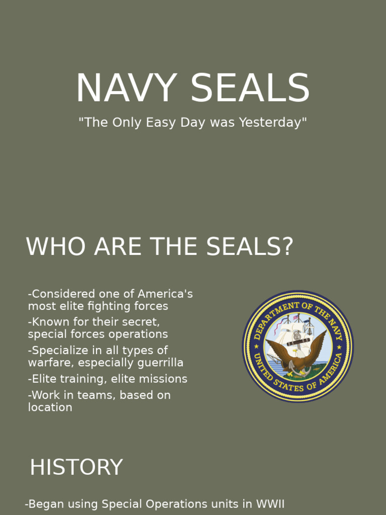 Navy SEALs: Elite Forces Overview | PDF