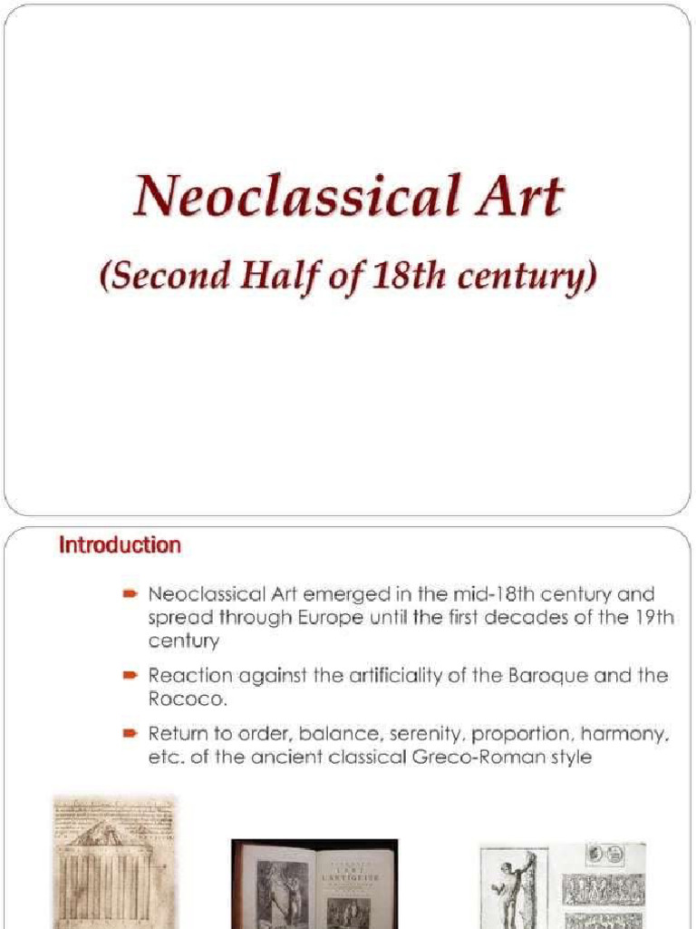 Neoclassicism Art | PDF