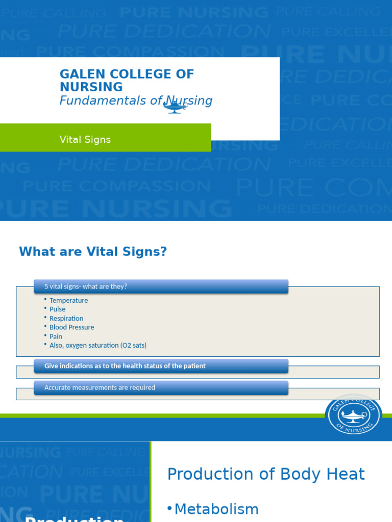 NU 136 Unit 3 Vital Signs - Student | PDF | Blood Pressure ...