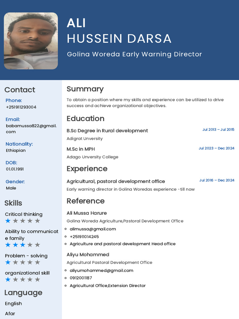 ALI Resume 539 | PDF