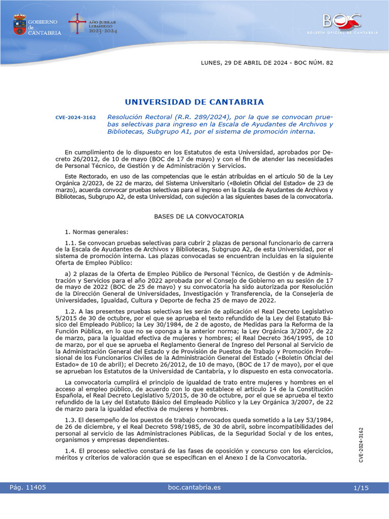 Publicacion BOC | PDF | Gobierno