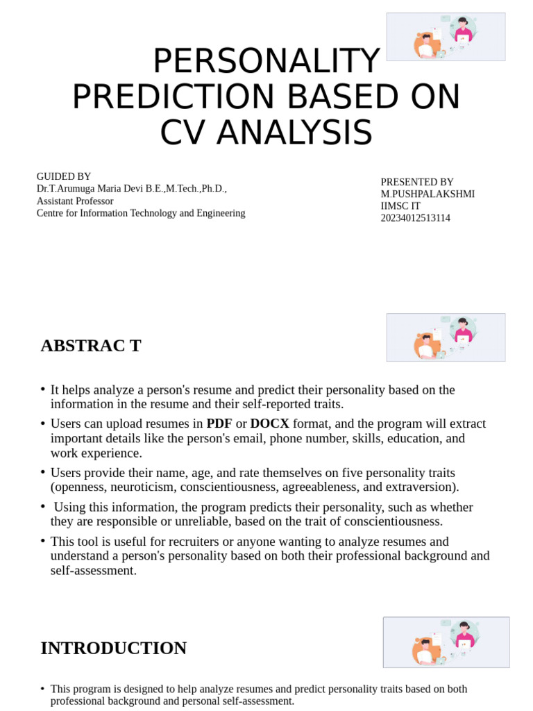 Personality Prediction Based On CV Analysis | PDF | Python (Programming Language) | Résumé
