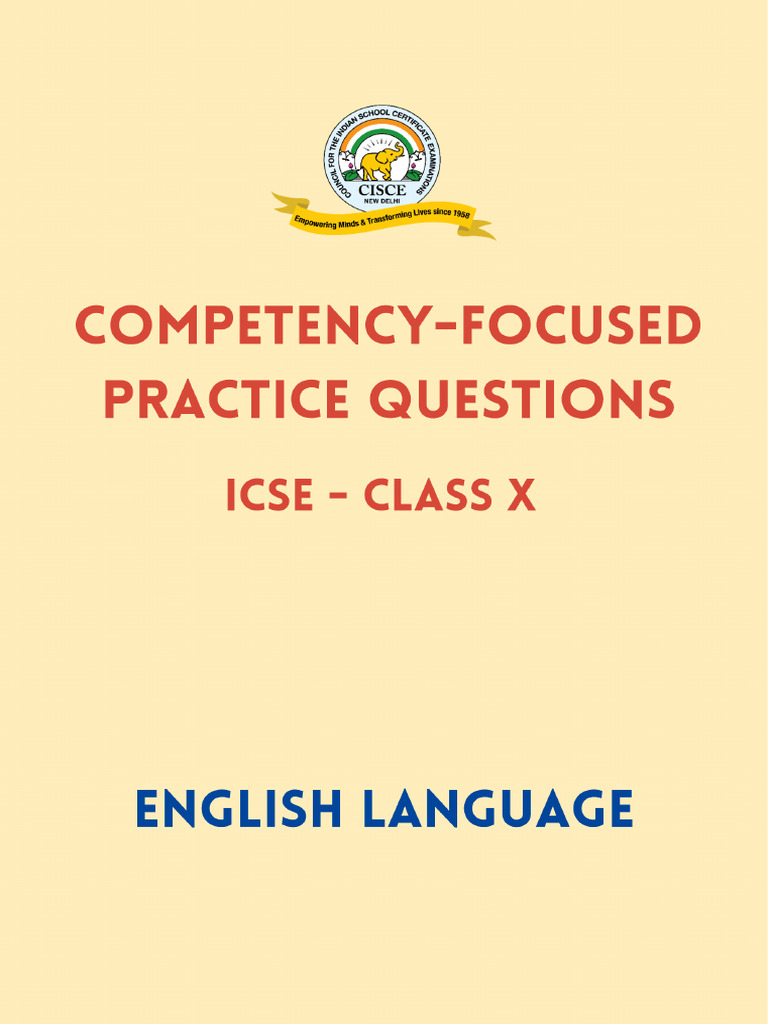 ICSE English Language X | PDF | Learning | Cognition