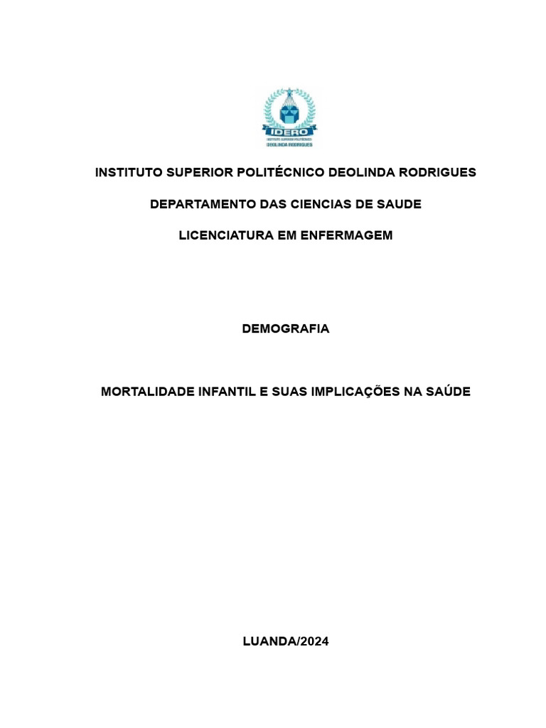 demografia 1 | PDF | Taxa de mortalidade | Gravidez