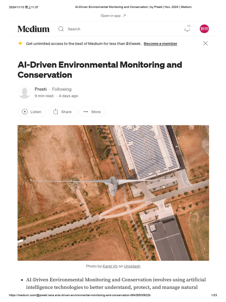 AI-Driven Environmental Monitoring and Conservation - by Preeti - Nov ...
