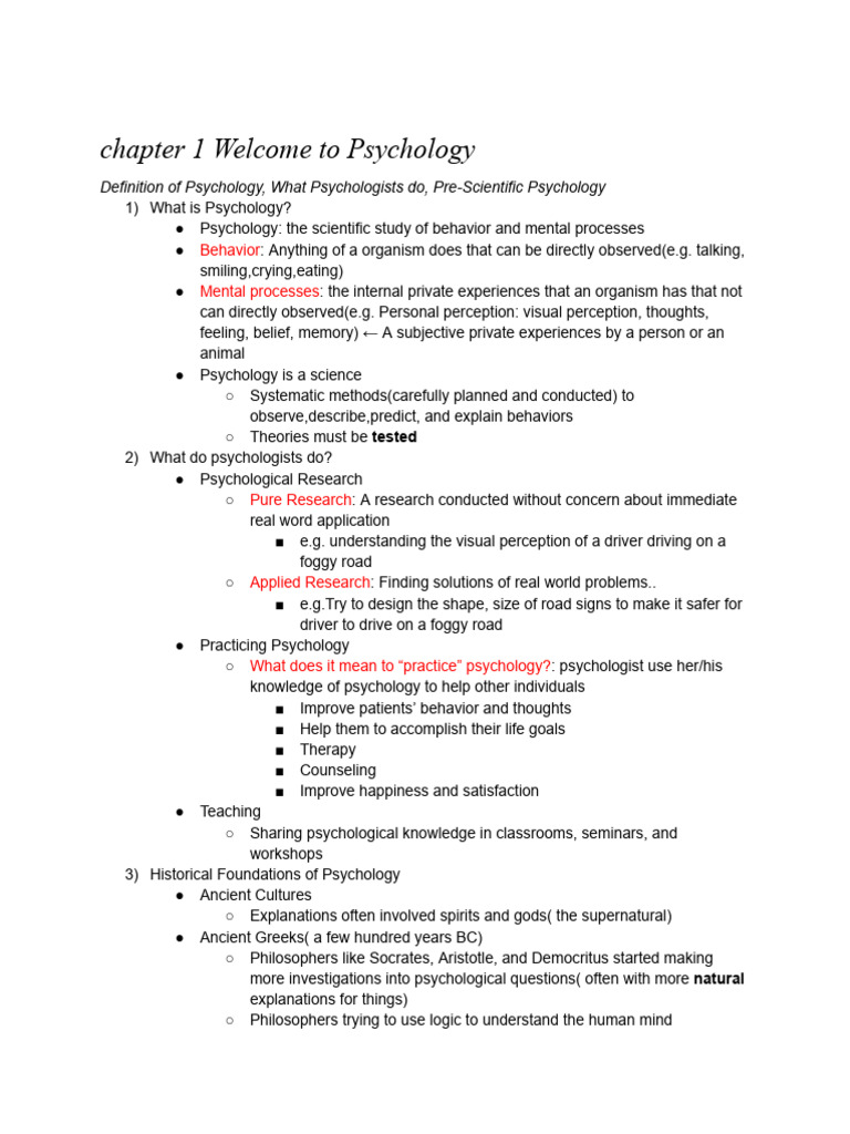 Psy9A note | PDF | Psychology | Cognition
