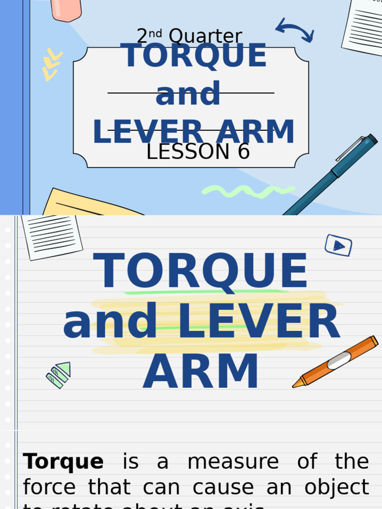 Lesson 6 Torque and Lever Arm | PDF