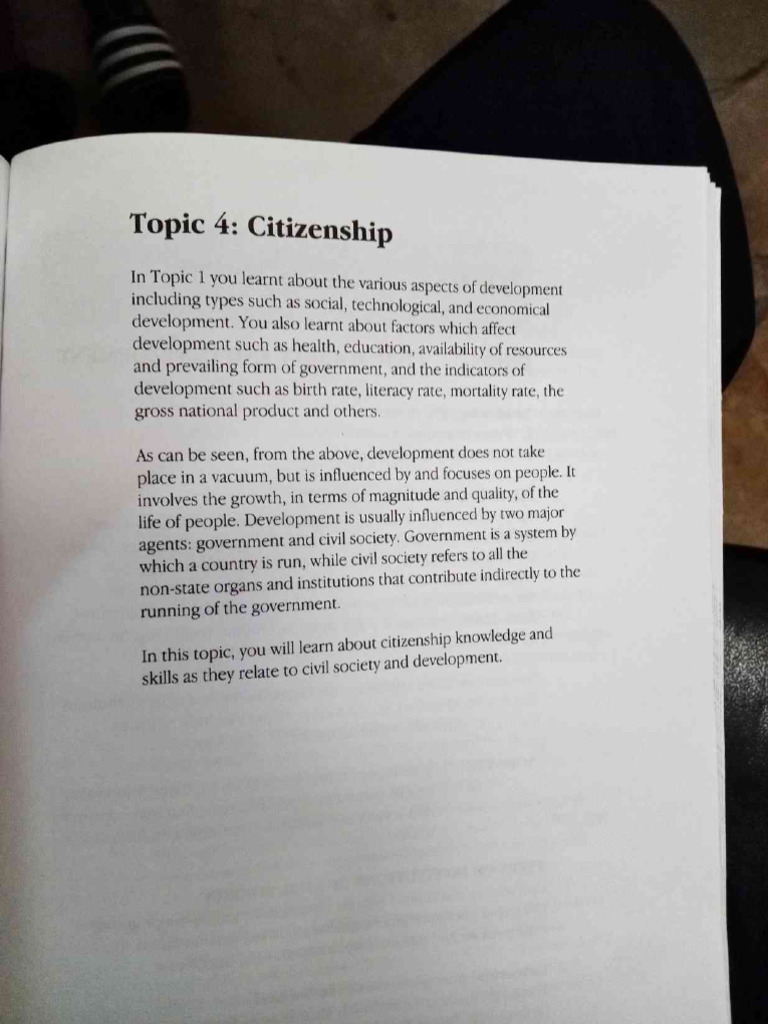 SOCIAL STUDIES-Topic 4 Citizenship | PDF