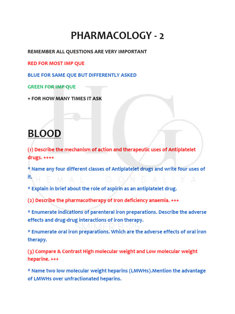 Pharmacology 2 Prelim Compilation - H.G!! | PDF | Heart Failure | Diabetes