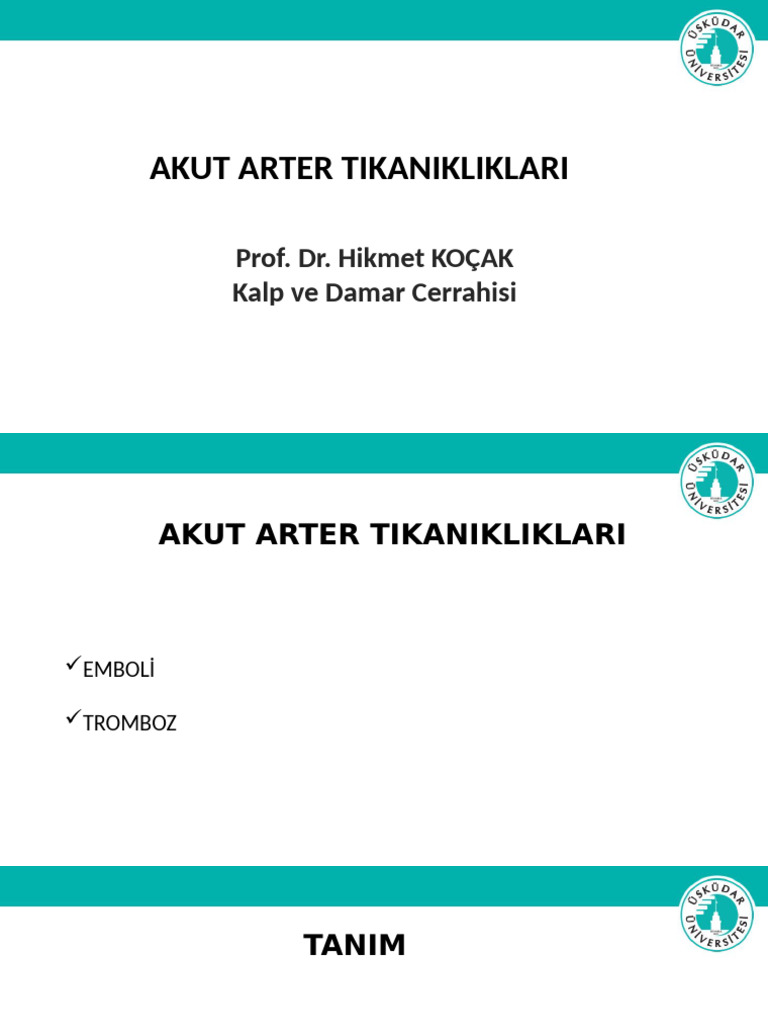 AKUT ARTER TIKANIKLIKLARI | PDF