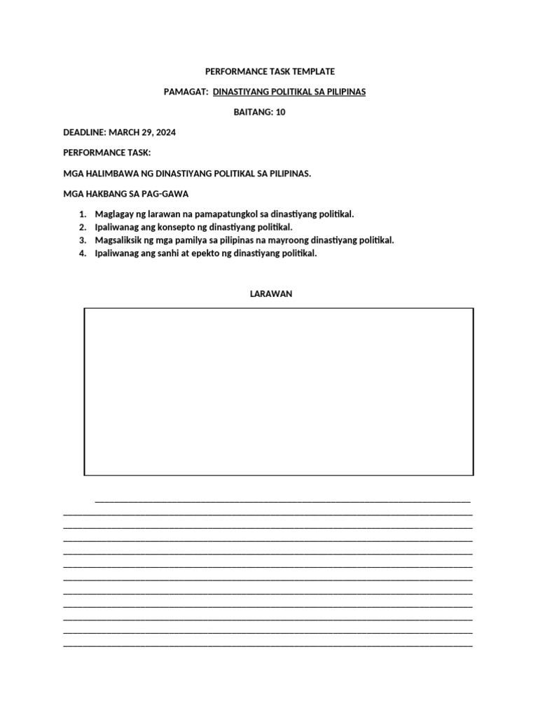 PERFORMANCE-TASK-TEMPLATE-APAN | PDF