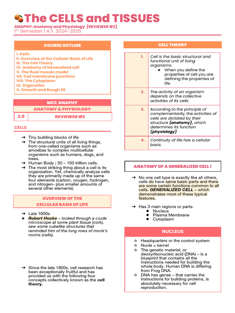Anaphy cells tissues | PDF | Cell Membrane | Endoplasmic Reticulum