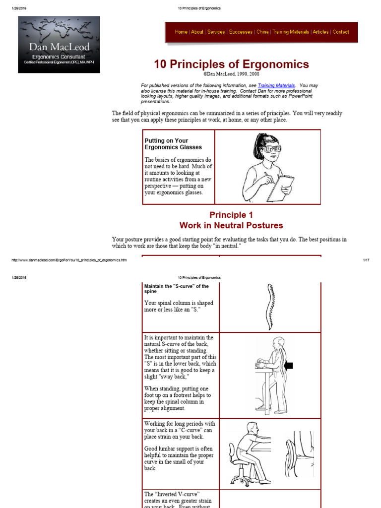 10 Principles of Ergonomics | PDF | Human Factors And Ergonomics | Force