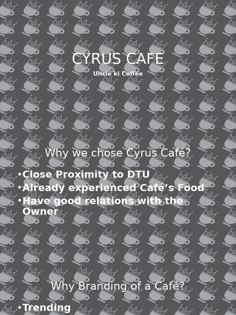 Cyrus Cafe | PDF