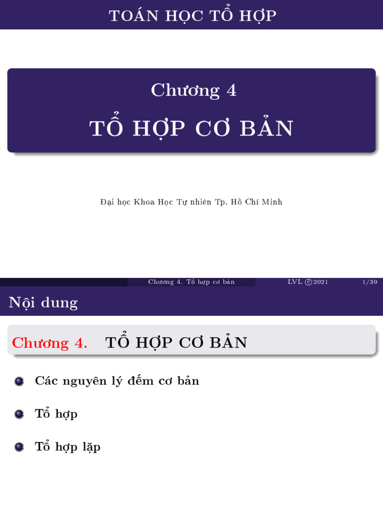 Chuong 4. To Hop Co Ban | PDF