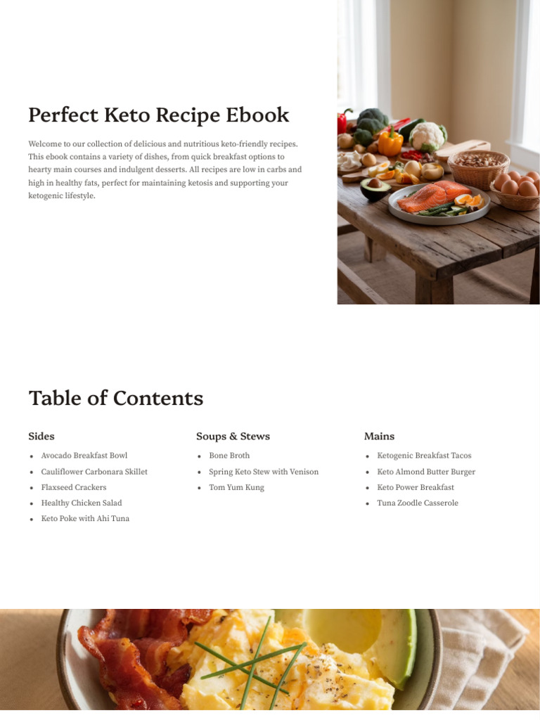 Perfect Keto Recipe Ebook | PDF | Dieting | Ketogenic Diet