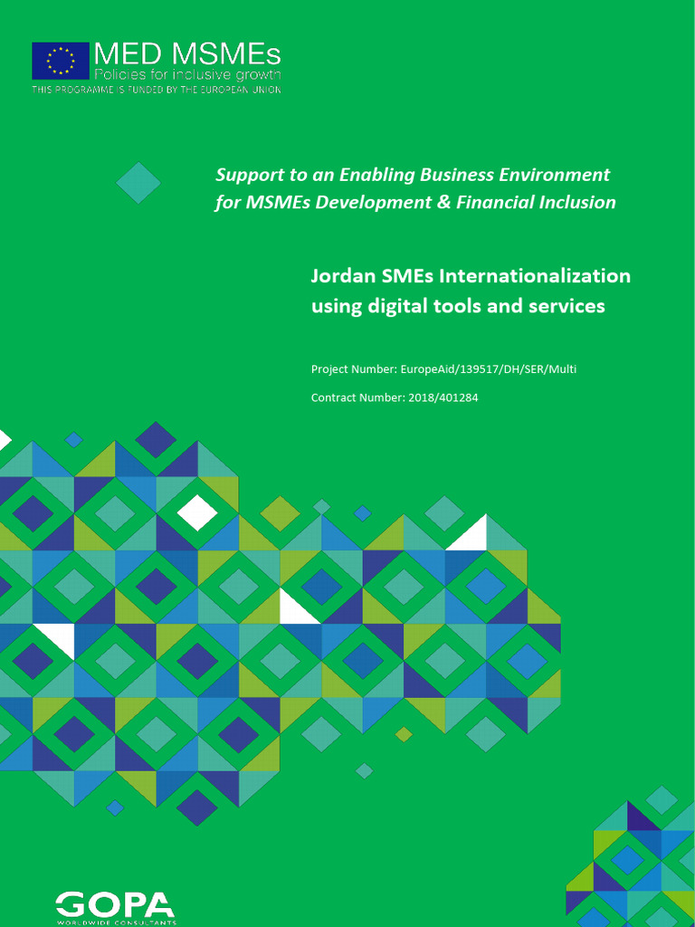 Jordan Policy Brief SME Internationalisation Using Digital Tools PDF