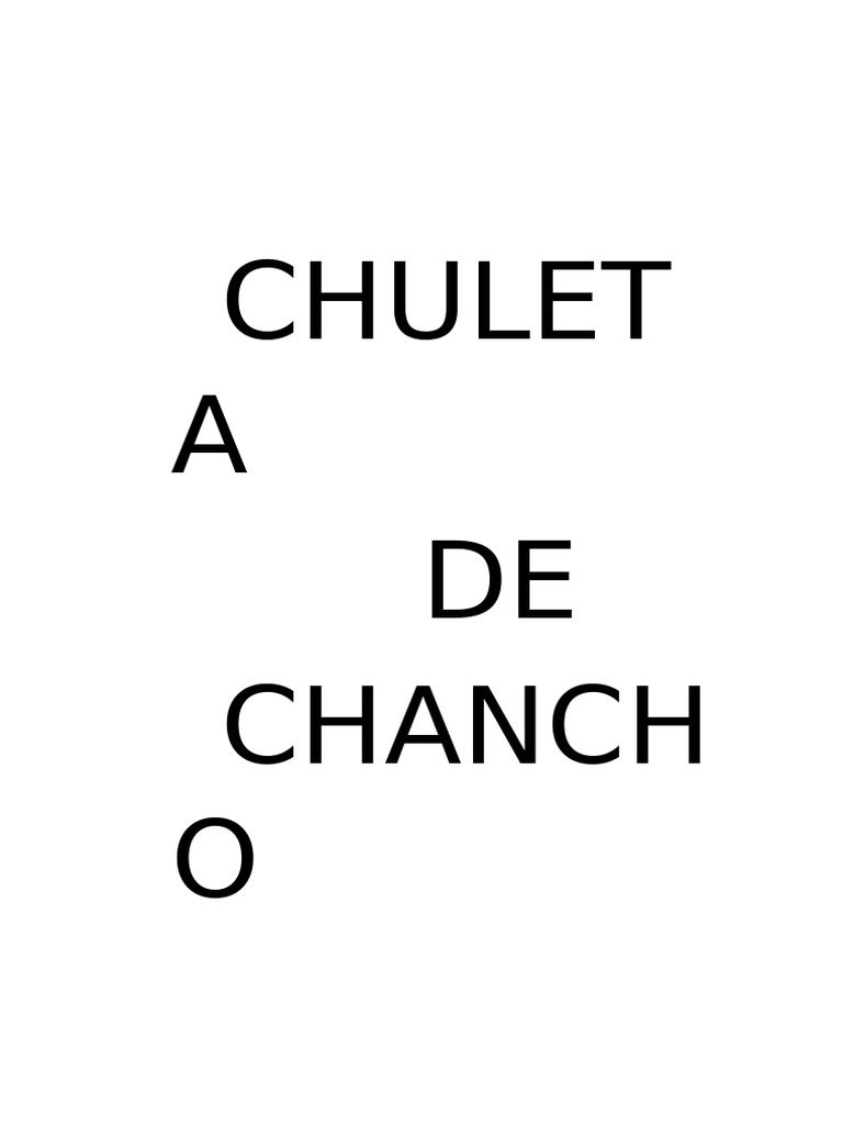 Chuleta | PDF