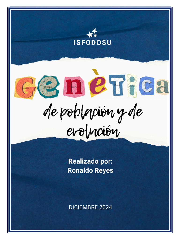 Ejercicios - Genética de Población y Evolución (Ronaldo Reyes) | PDF ...