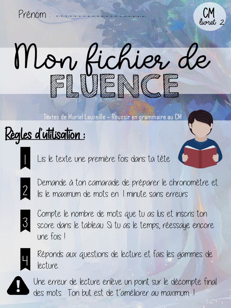 Livret de Fluence CM2 - Maitresse Cactus | PDF