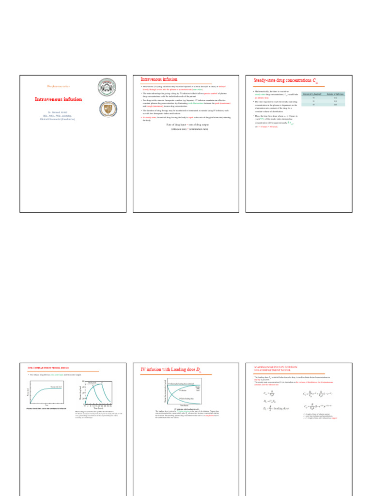 Lec10 - IV Infusion - AAA | PDF | Pharmacokinetics | Intravenous Therapy