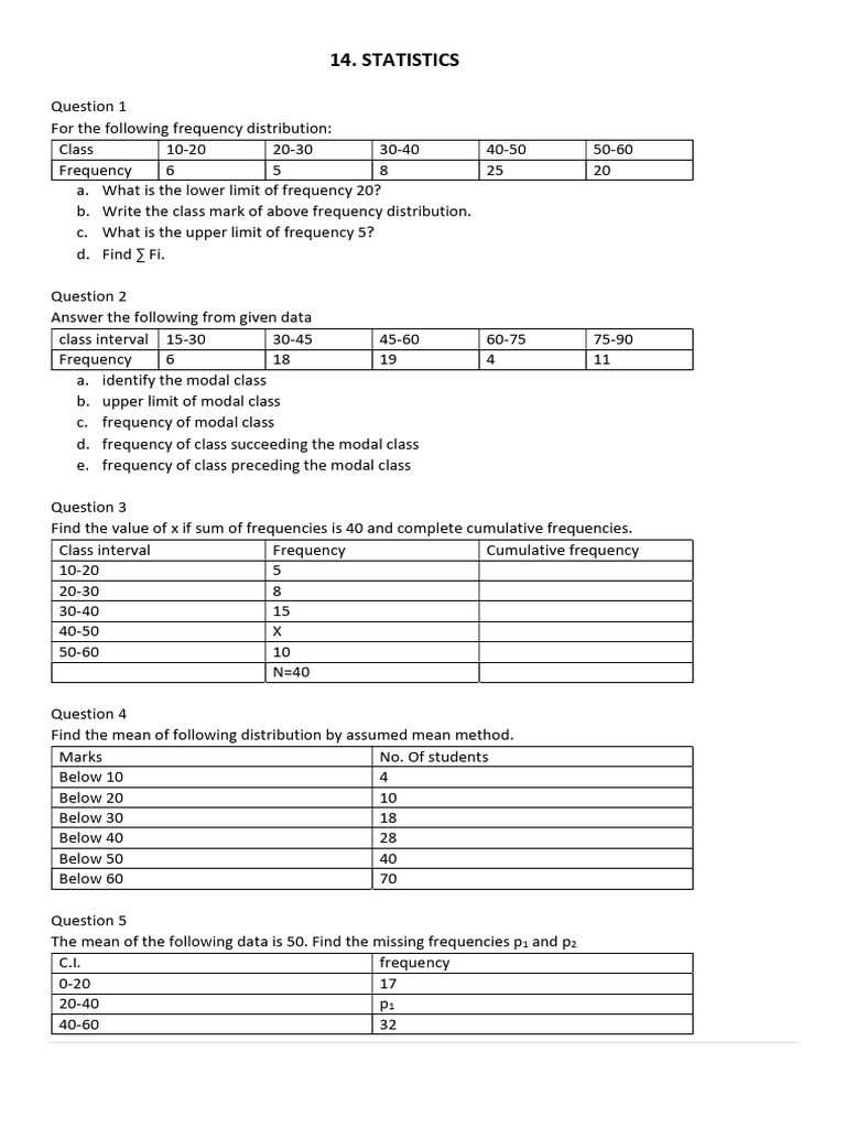 Resource 20241230203841 Statistics-2 | PDF | Mode (Statistics ...