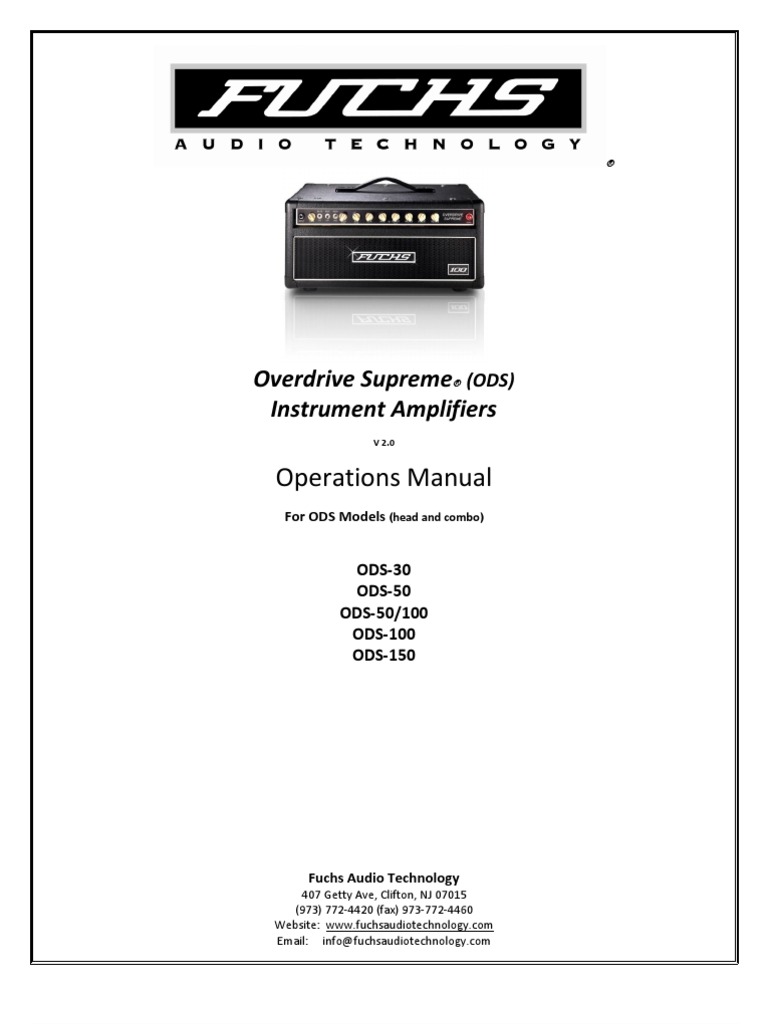Fuchs Ods Manual | PDF | Amplifier | Vacuum Tube