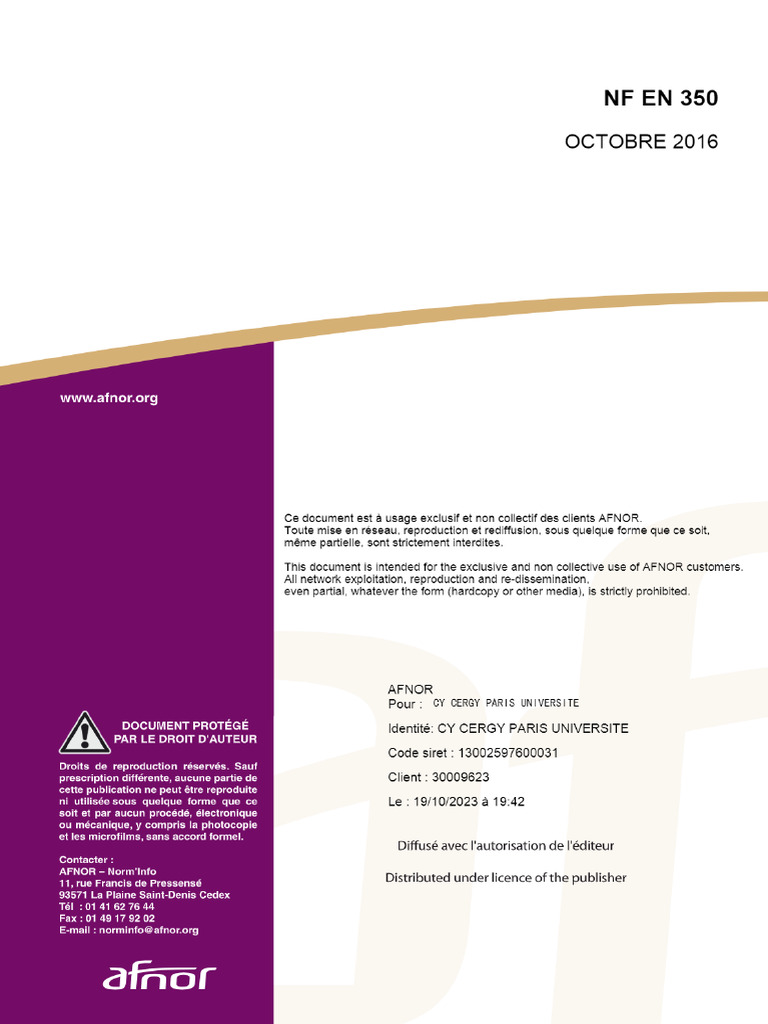 NF en 350 | PDF