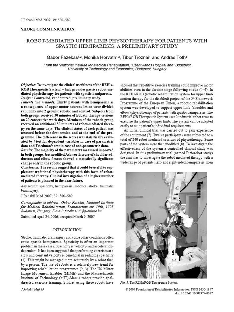 843 | PDF | Physical Therapy | Stroke