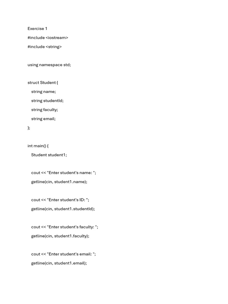 C++ Structs for Student and House Data | PDF